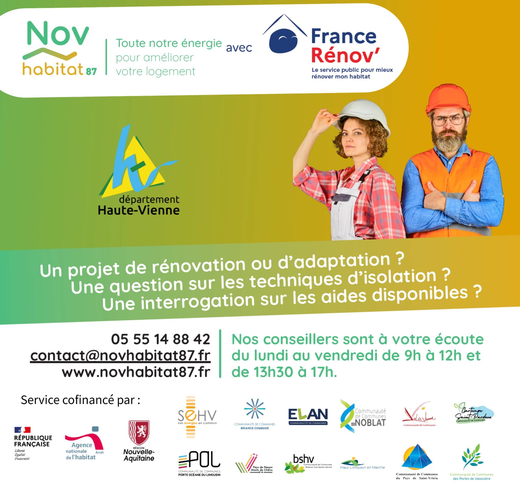 Nov Habitat 87, service public de la rénovation de l'habitat en Haute ...